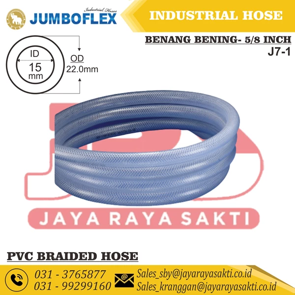 Jual SELANG PVC BENANG BENING JUMBOFLEX 5/8 INCH ID 15 MM OD 22 MM ...